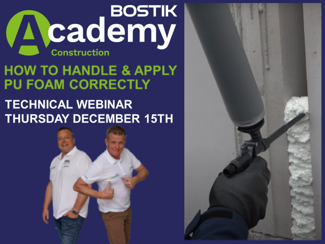How to handle & apply PU foam correctly | Webinars | Bostik Global ...
